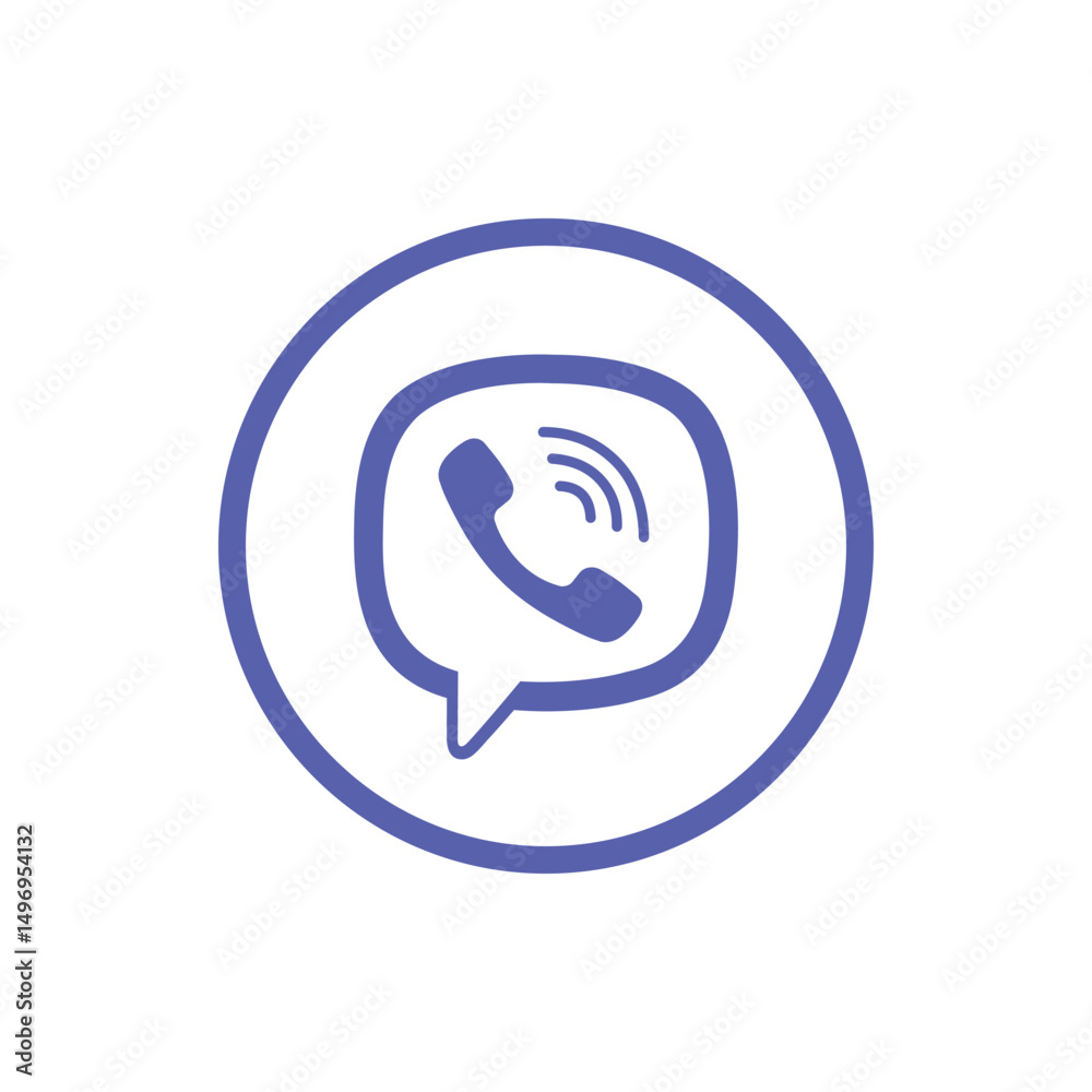 Viber Logo Circle Outline Icon, Viber App Vector, Editable SVG, PNG ...