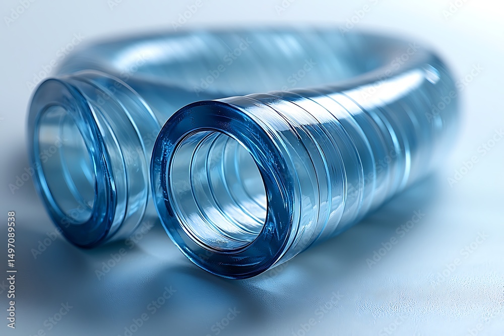 Coiled blue pvc pipe with texture high resolution pictureFlexible ...