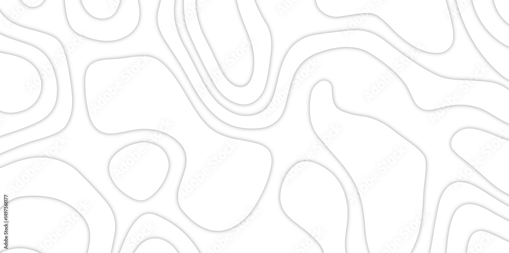 World Map Vintage Old-Style. Abstract white wave paper curved reliefs ...