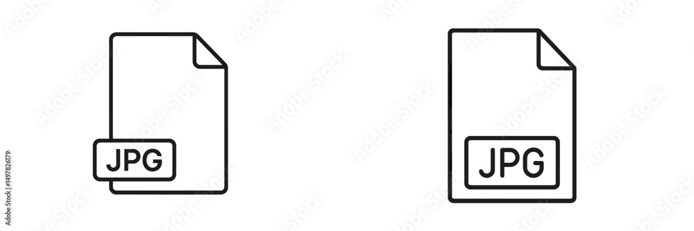 Documents representing JPG file format in a simple and modern design ...