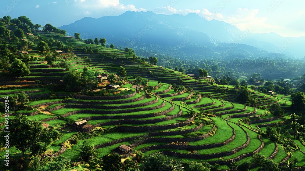 Contour mapped visualization of indigenous terraced farming systems ...