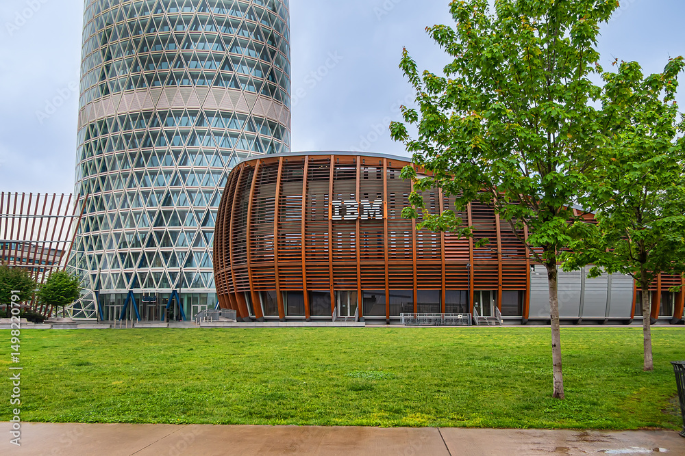 Modern IBM Studios Building (2018) Design with Wooden Facade and ...