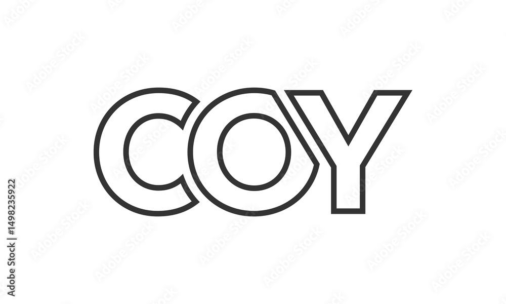 COY logo design template with strong and modern bold text. Initial ...