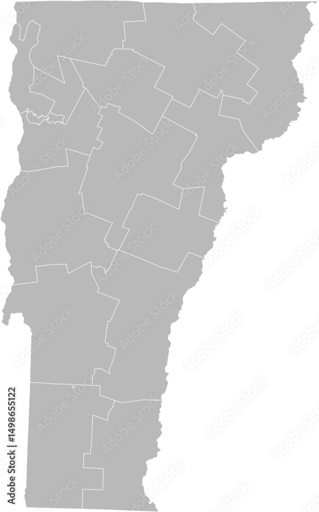 Vector de Stock Vermont state senate districts vector map (Web Mercator ...