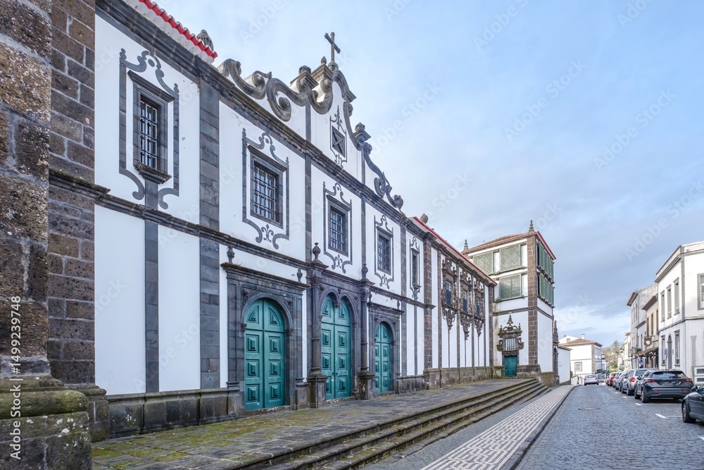 Historic Museu Carlos Machado Facade and Street View in Ponta Delgada ...