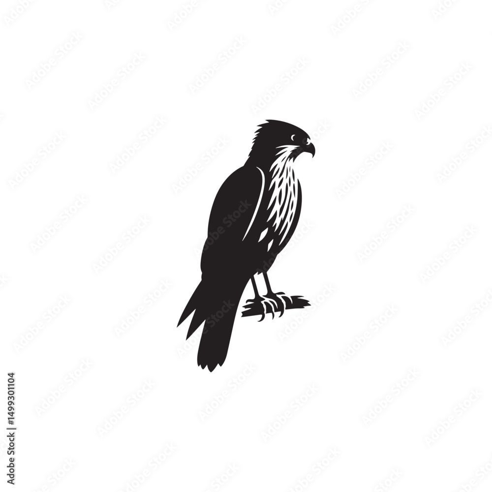 **"Swift Cooper’s Hawk Vector Silhouette: Fierce Raptor Design ...