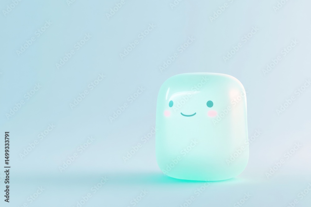 Cute ai chatbot icon with smiling face - minimalist design for ...