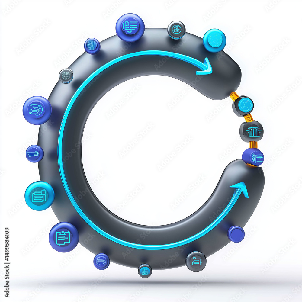 Agentic AI autonomous system. Intelligent agent. Decision making. AI ...