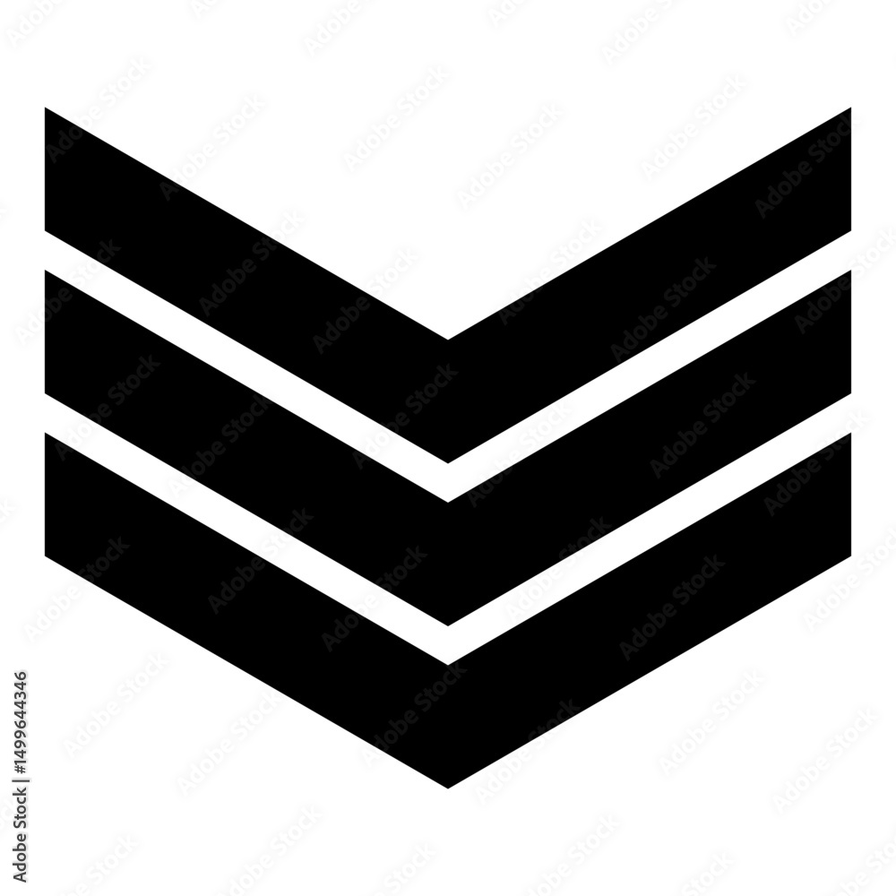 Army chevron military rank insignia badge symbol sign petty officer ...