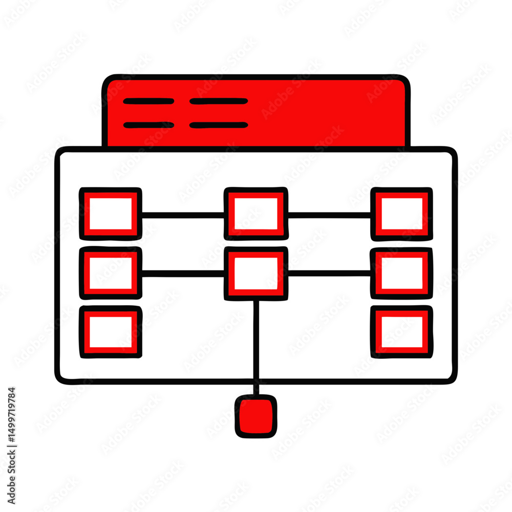 Data table structure, red and white, for database design Stock Vector ...
