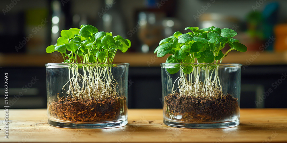 Comparing root growth in compost and poor soil for optimal plant ...