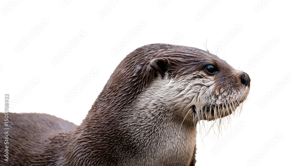 Otter, many angles and view portrait side back head Isolated On PNG ...
