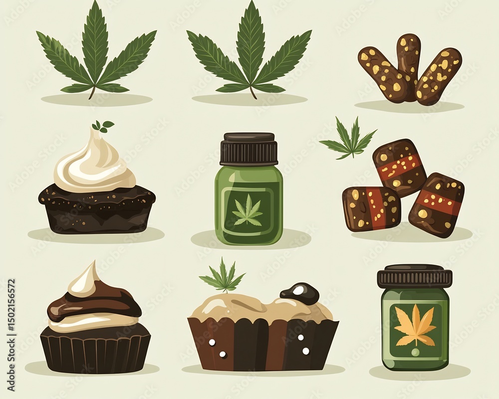 Visual guide showing safe edible dosing first time users with icons for ...