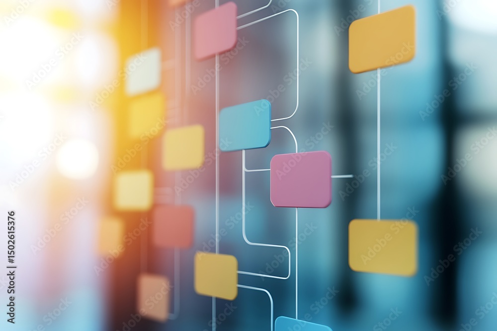 Visualizing Business Process Flow with Colorful Sticky Notes and ...