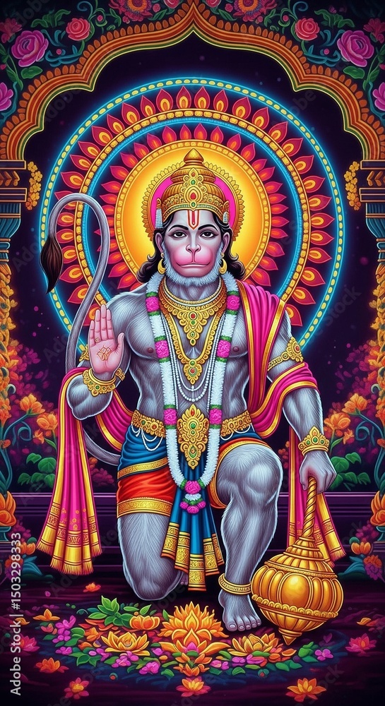 hanuman wallpaper hd 1080p animation 9:16 for mobile phone screen ...