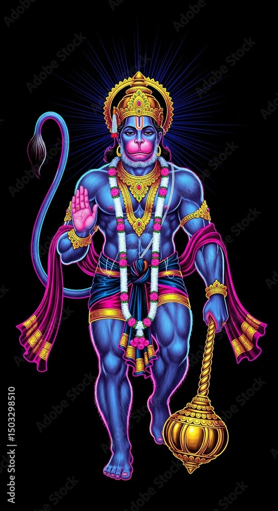 hanuman wallpaper hd 1080p animation 9:16 for mobile phone screen ...