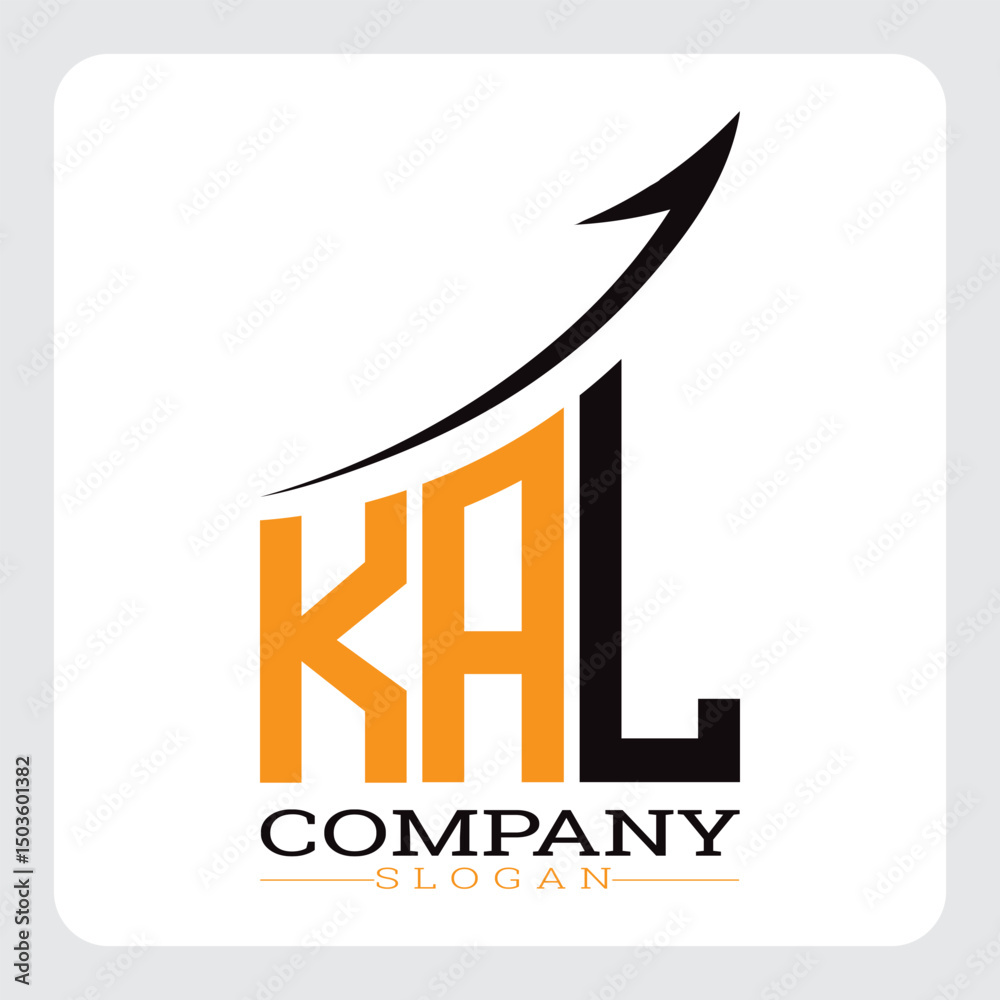 Vector de Stock KAL Company Logo Design Growth vector, KAL Upward Arrow ...