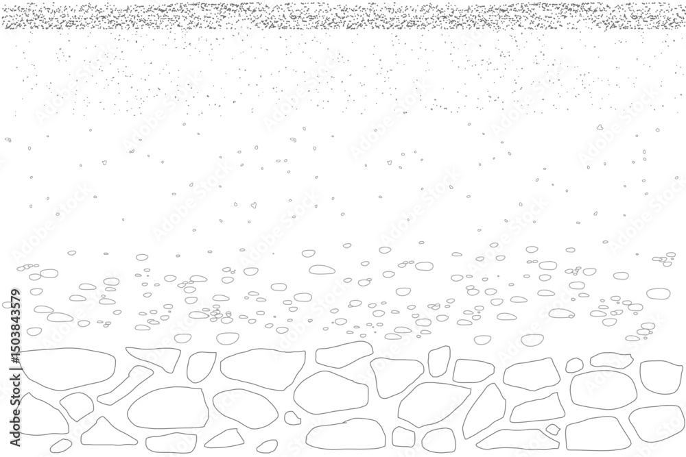 soil layer landscape drawing pattern. texture interior background line ...