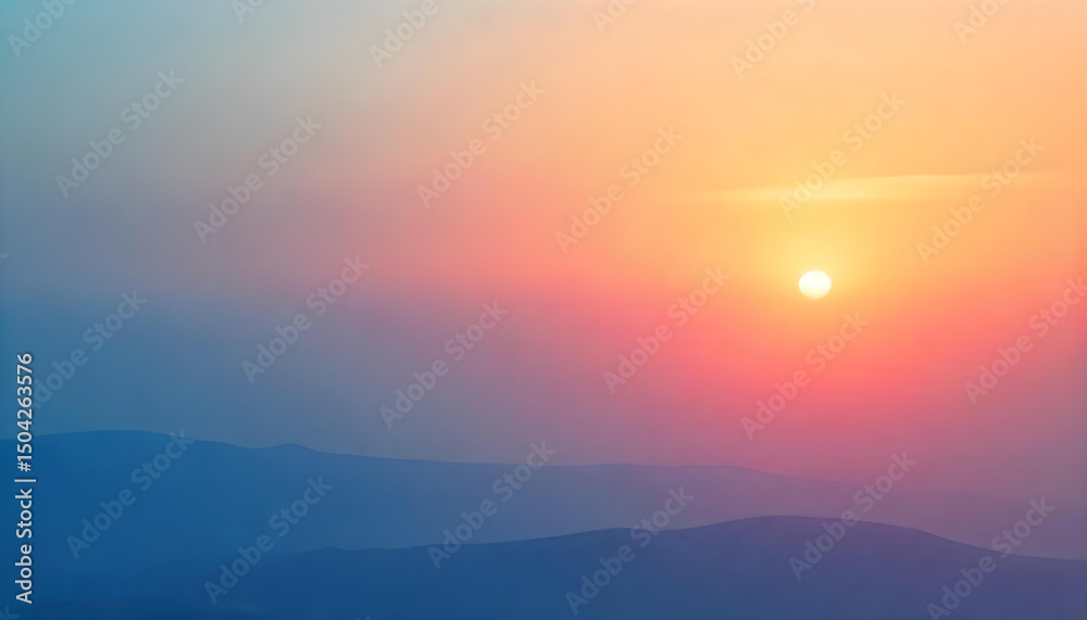 Sunset-inspired gradient background with smooth transition from golden ...