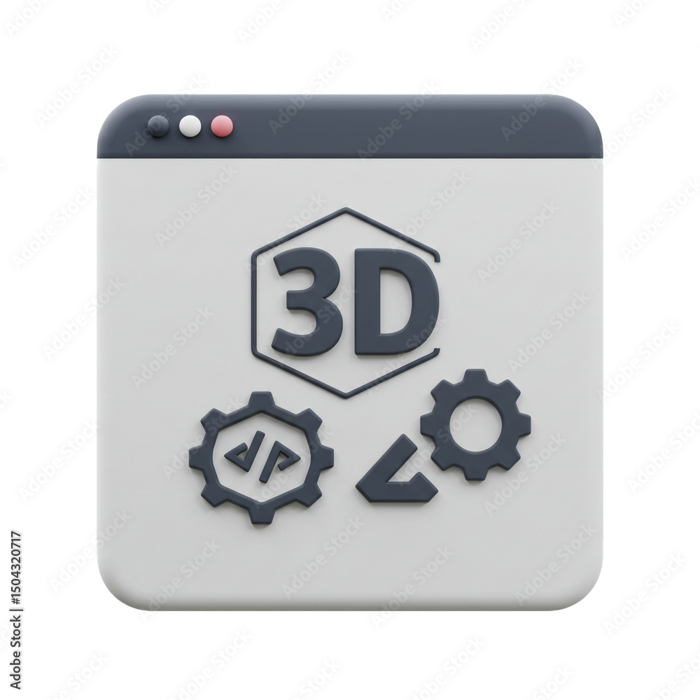 Stylized 3D Modeling Interface Illustration Representing Advanced ...