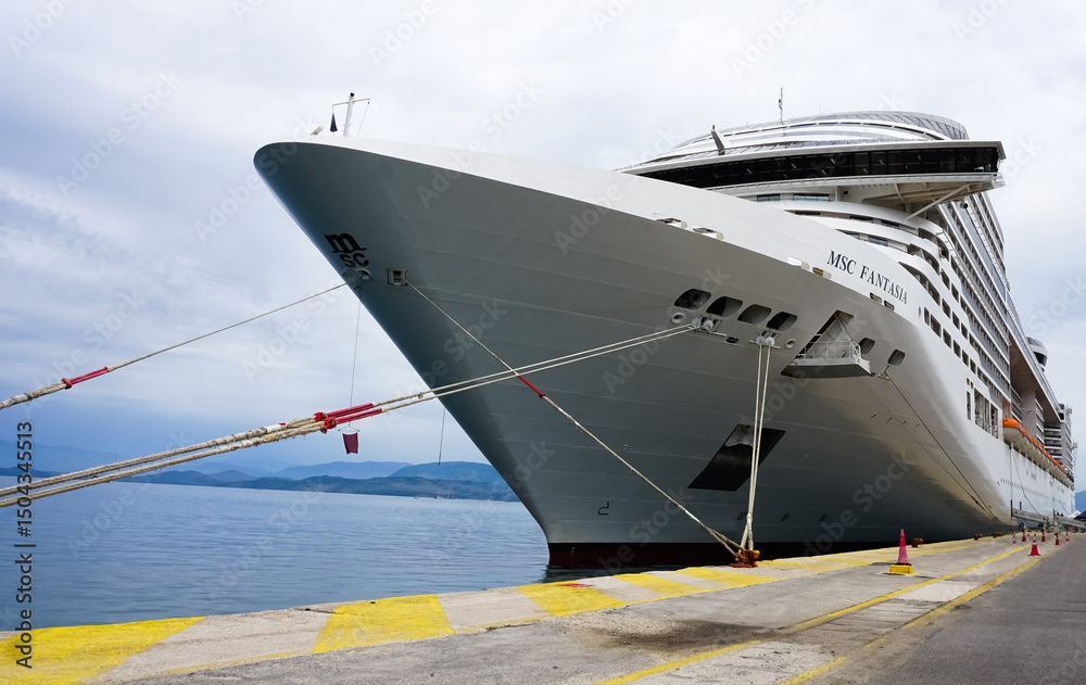 Corfu, Greece - May 9, 2025: The cruise ship Msc Fantasia in port of ...