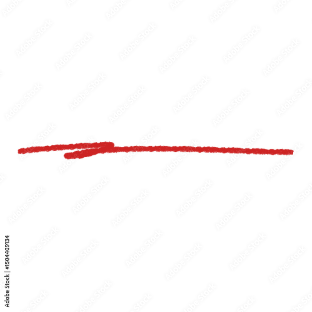 Red chalk line, charcoal highlight stroke doodle. Pencil underline, kid ...