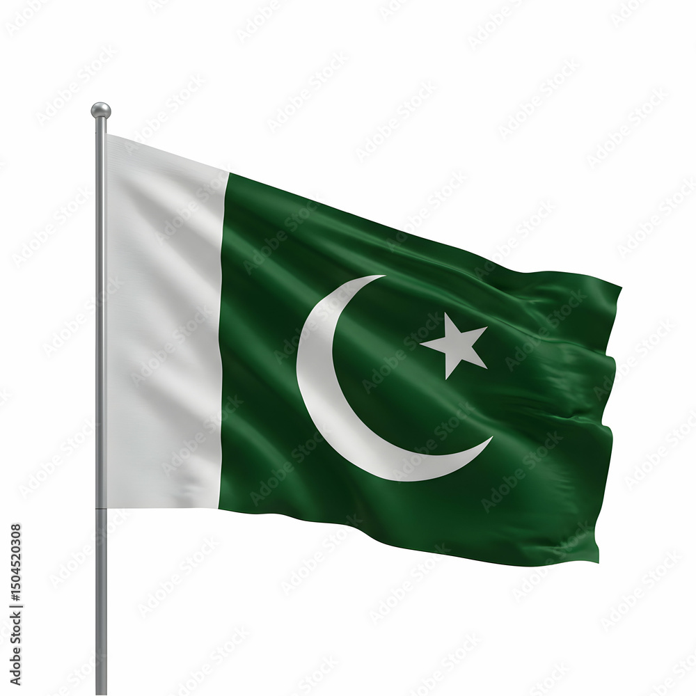 Pakistan Flag Image HD Wallpaper Stock Illustration | Adobe Stock