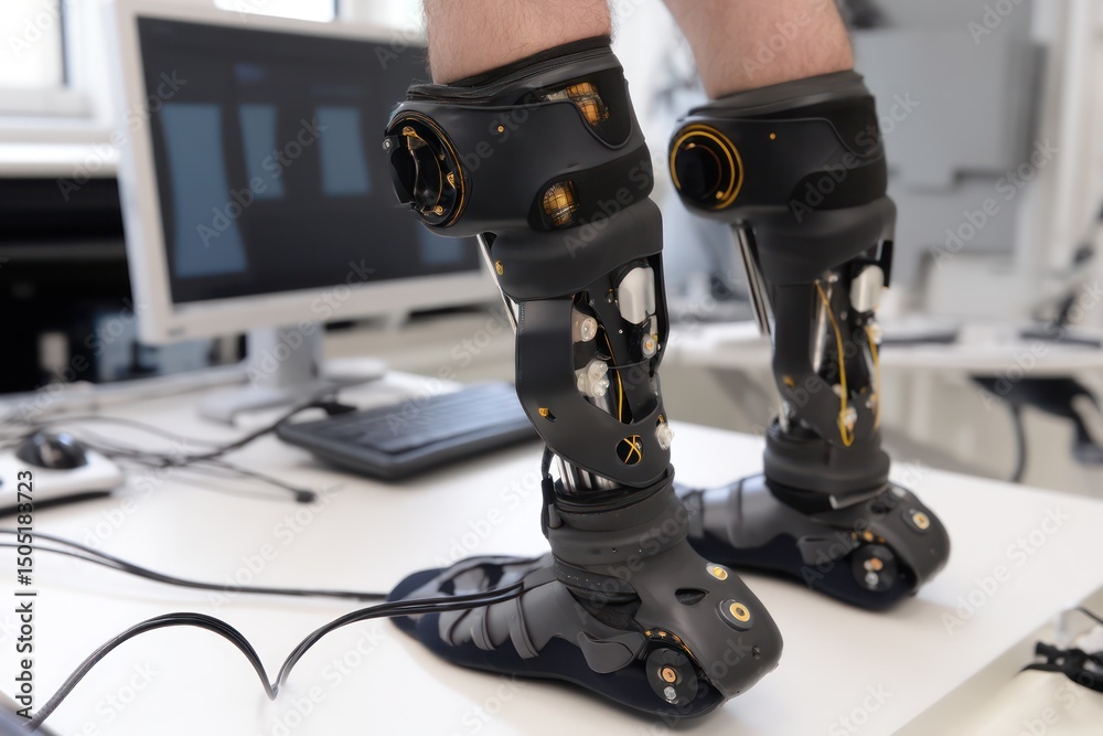 Prosthetic limbs with AI-driven functionalities, enabling users to move ...