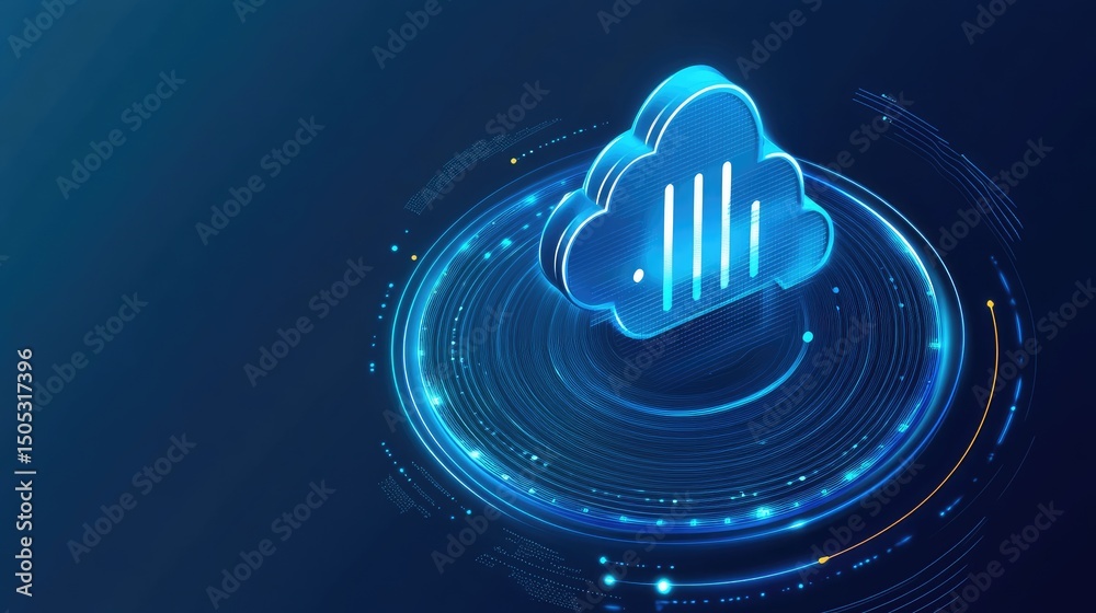Futuristic cloud computing graphic (1) Stock Photo | Adobe Stock