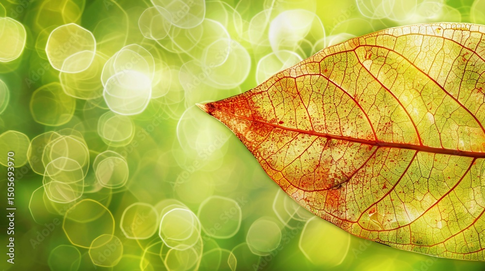 Decaying autumn leaf with fungal infection spots and spores, isolated ...