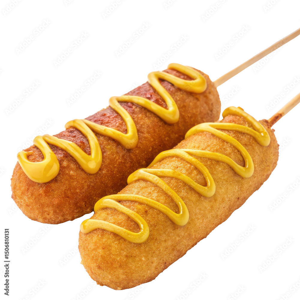 corn dogs png hot dog on stick png mustard topping png fair food png ...