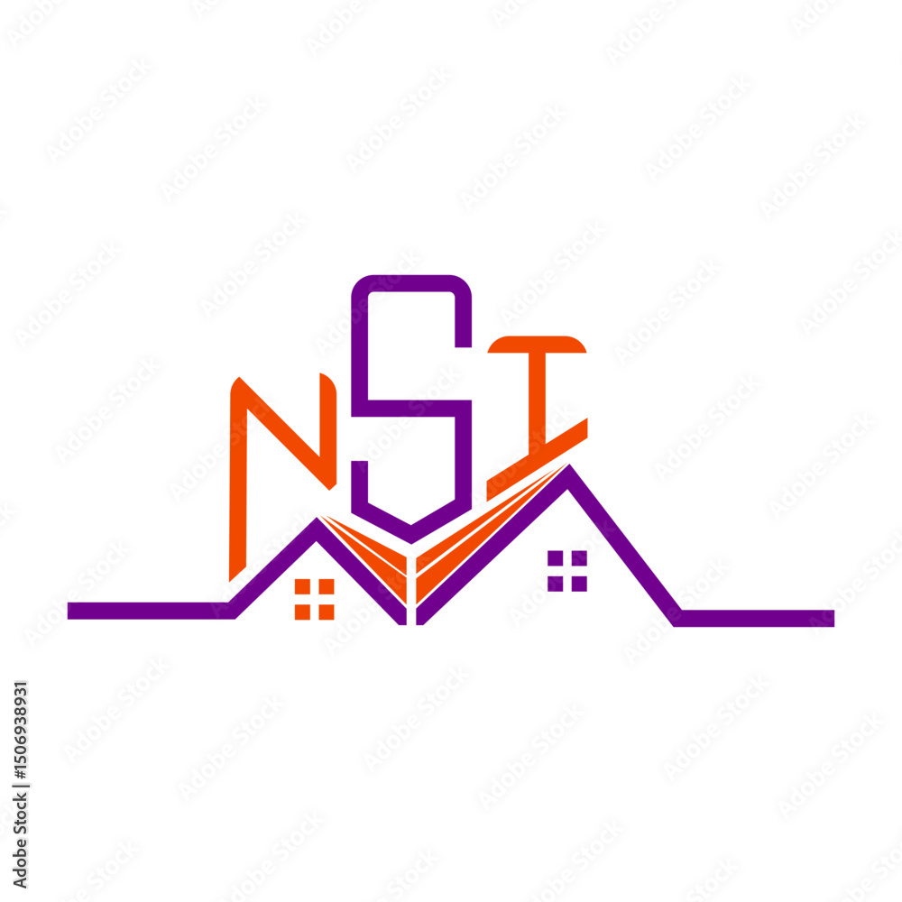 NSI Real State logo design, NSI simple and modern logo. NSI luxurious ...