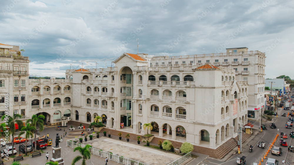 Colonial White Plaza Building Under Overcast Sky Plaza Mayor de Ciudad ...