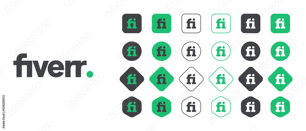 Fiverr logo icon set with PNG and vector formats. Transparent Fiverr ...