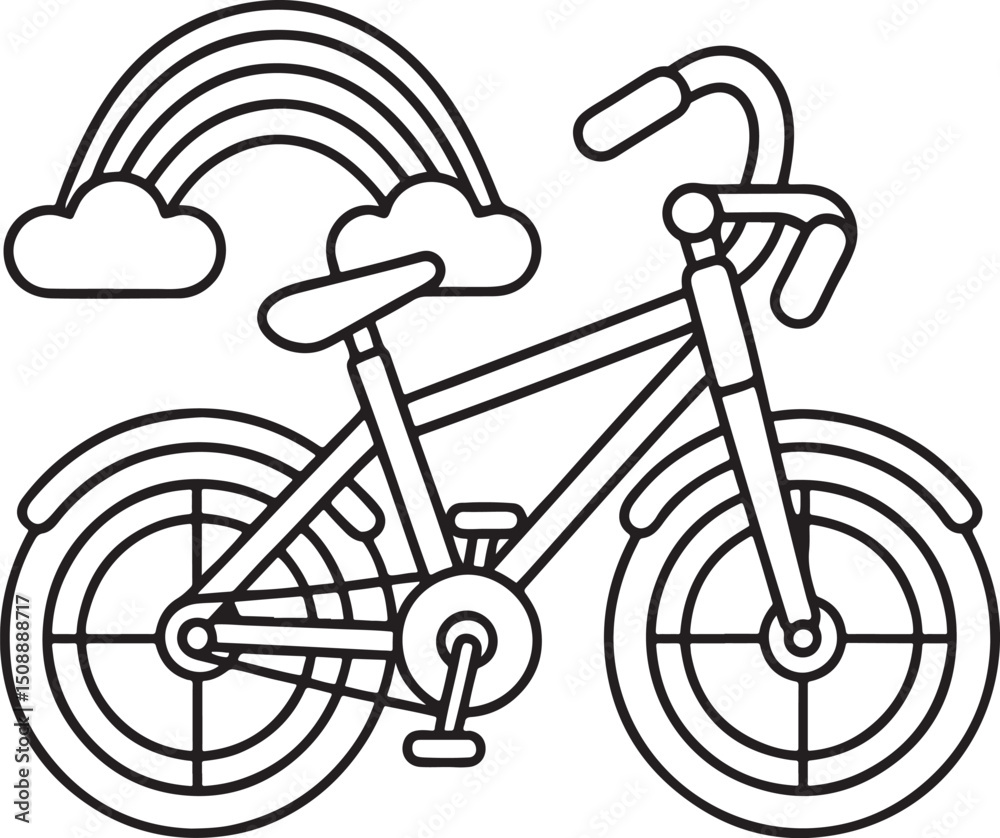 Bold & Easy Bicycle Coloring Pages – Simple Bike Designs for Kids ...