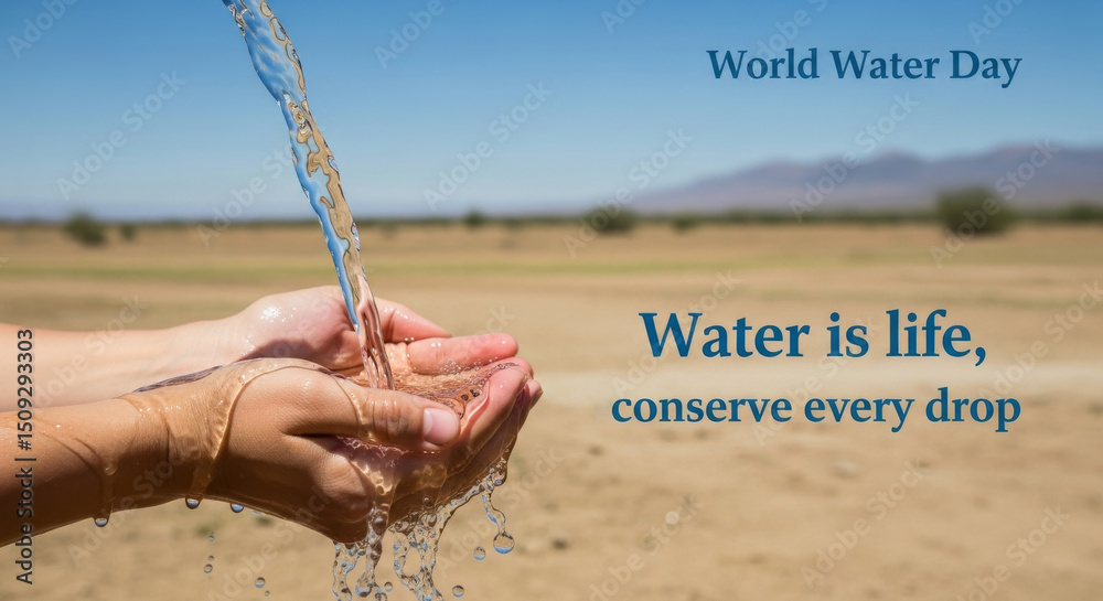 Precious Water: A Symbol of Life - Cupped hands receive clean water in ...