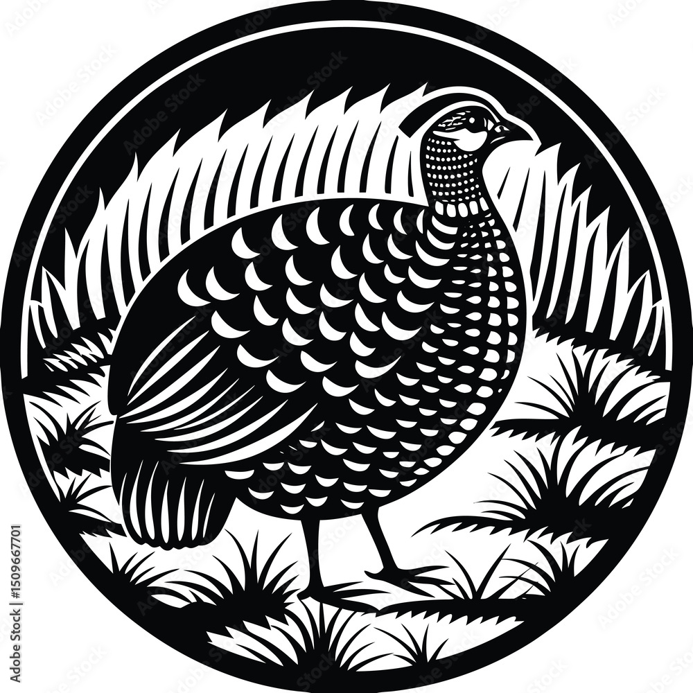 Detailed illustration of a guinea fowl bird Stock Vector | Adobe Stock