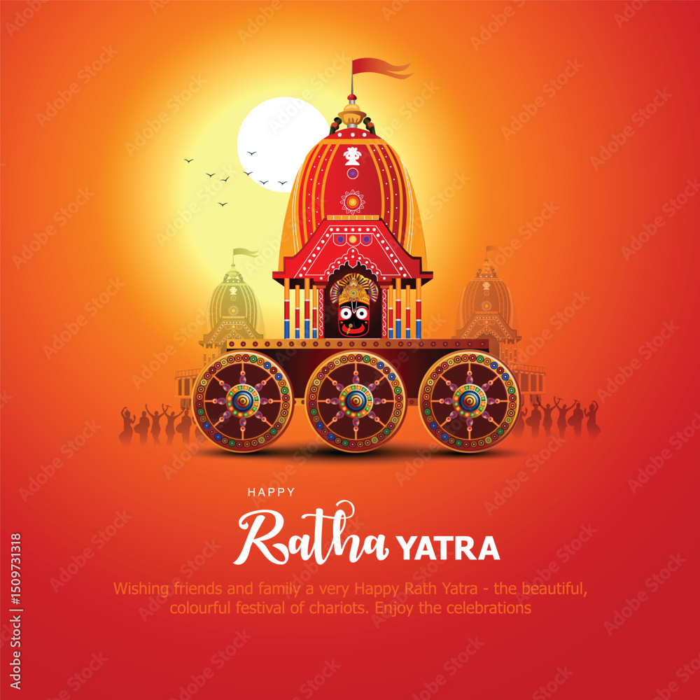 Indian festival Ratha Yatra of Lord god Jagannath, Balabhadra and ...