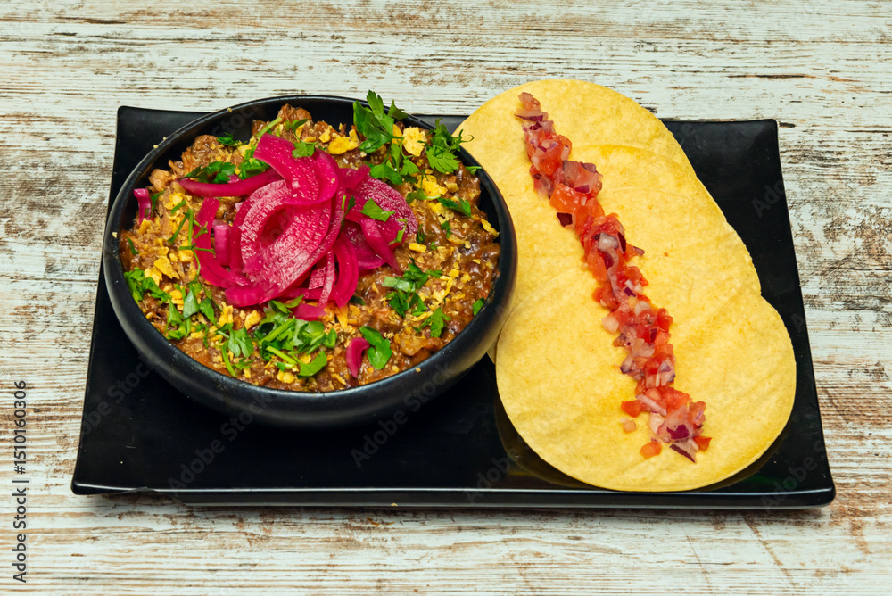 Cochinita Pibil Tacos: Pork marinated in achiote and orange juice, slow ...