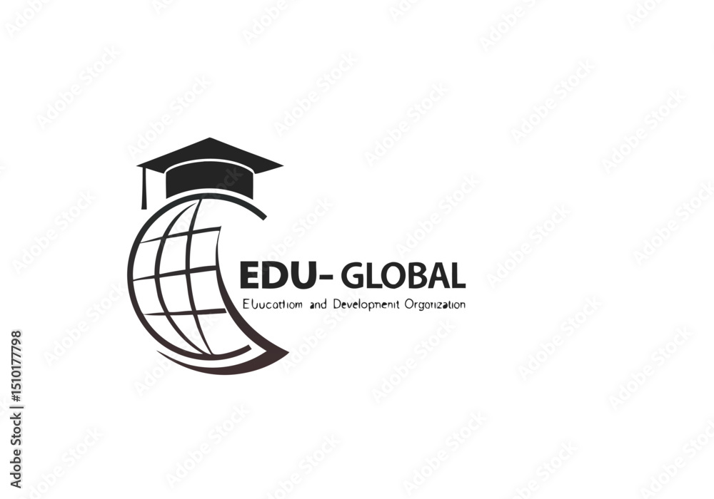 Edu global education development organization logo Stock Vector | Adobe ...