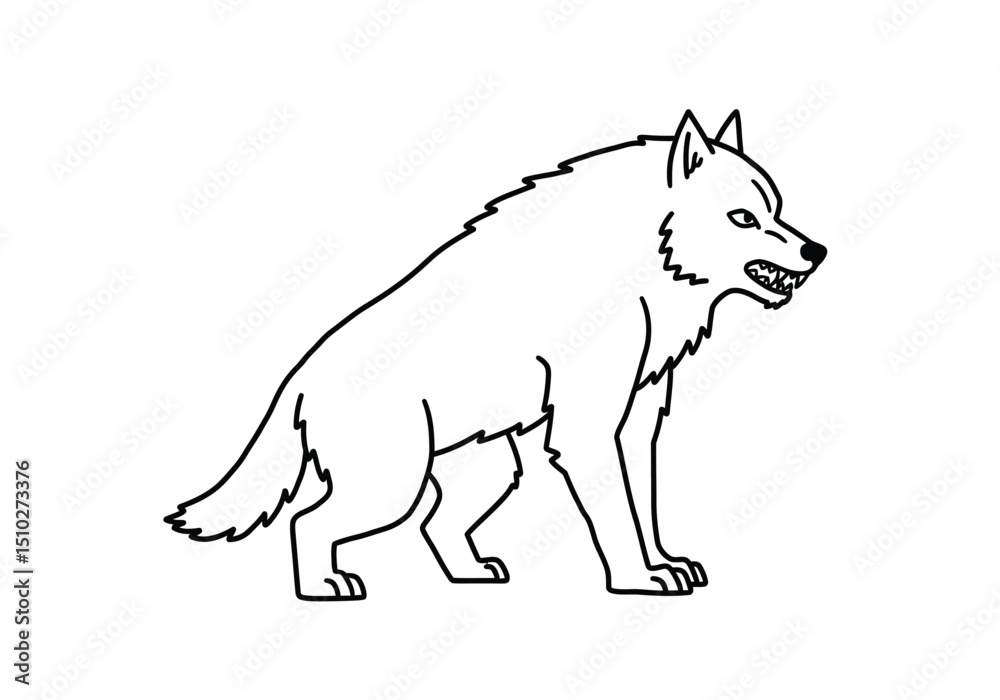 Werewolf drawing easy. This image presents a werewolf sketch, a ...