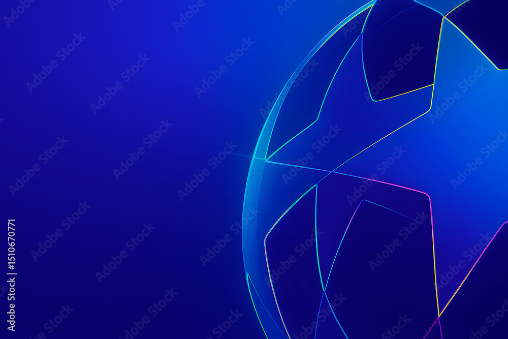 Abstract backgrounds with UEFA Champions League theme, glowing star ...