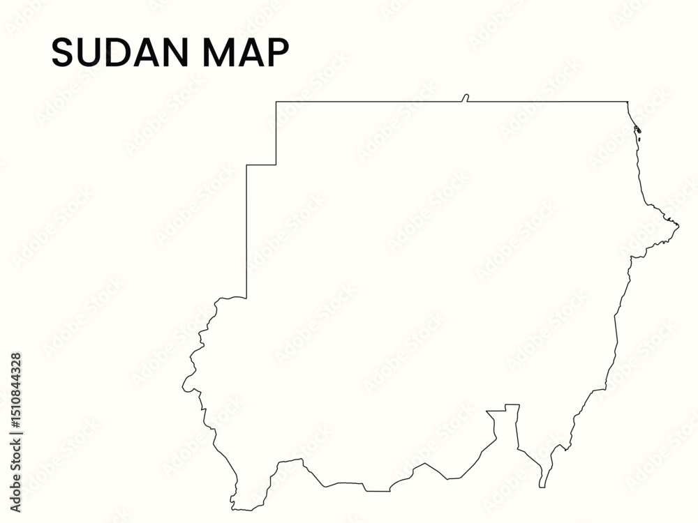 Map of Sudan, Sudan Map Vector Illustration. Stock Vector | Adobe Stock