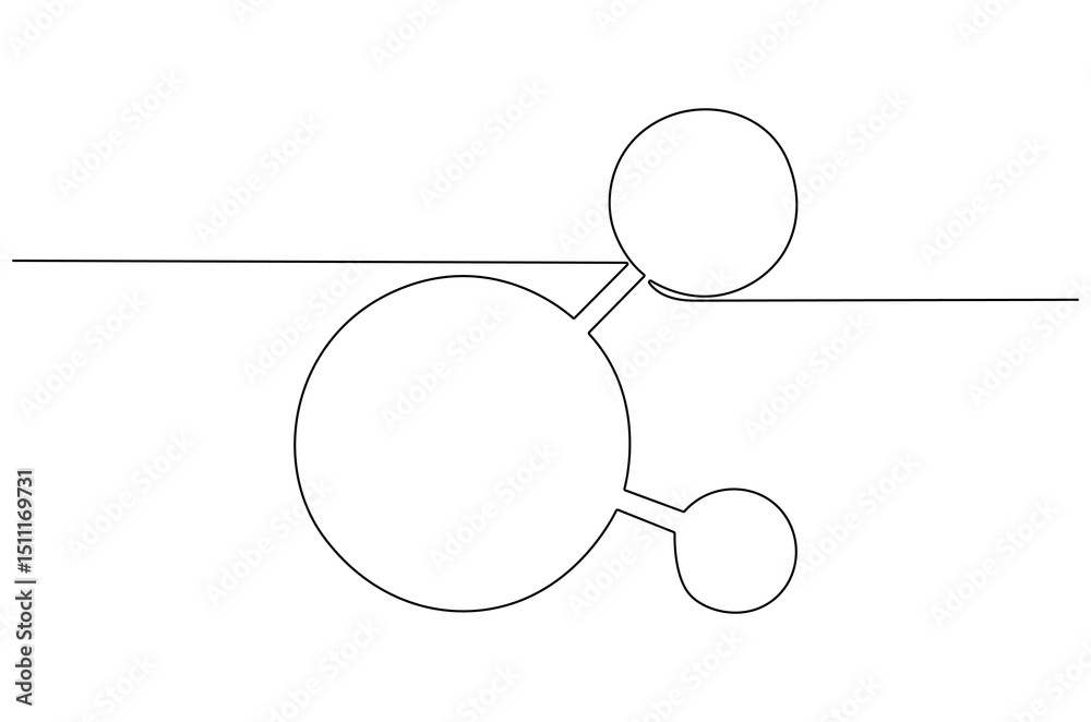 Stock-Vektorgrafik „Continuous one line drawing of The connection of ...