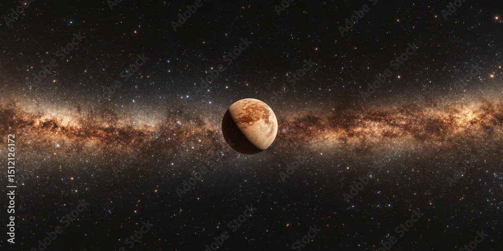 Equirectangular photo of deep space, stars and nebulae, seamless HDRI ...