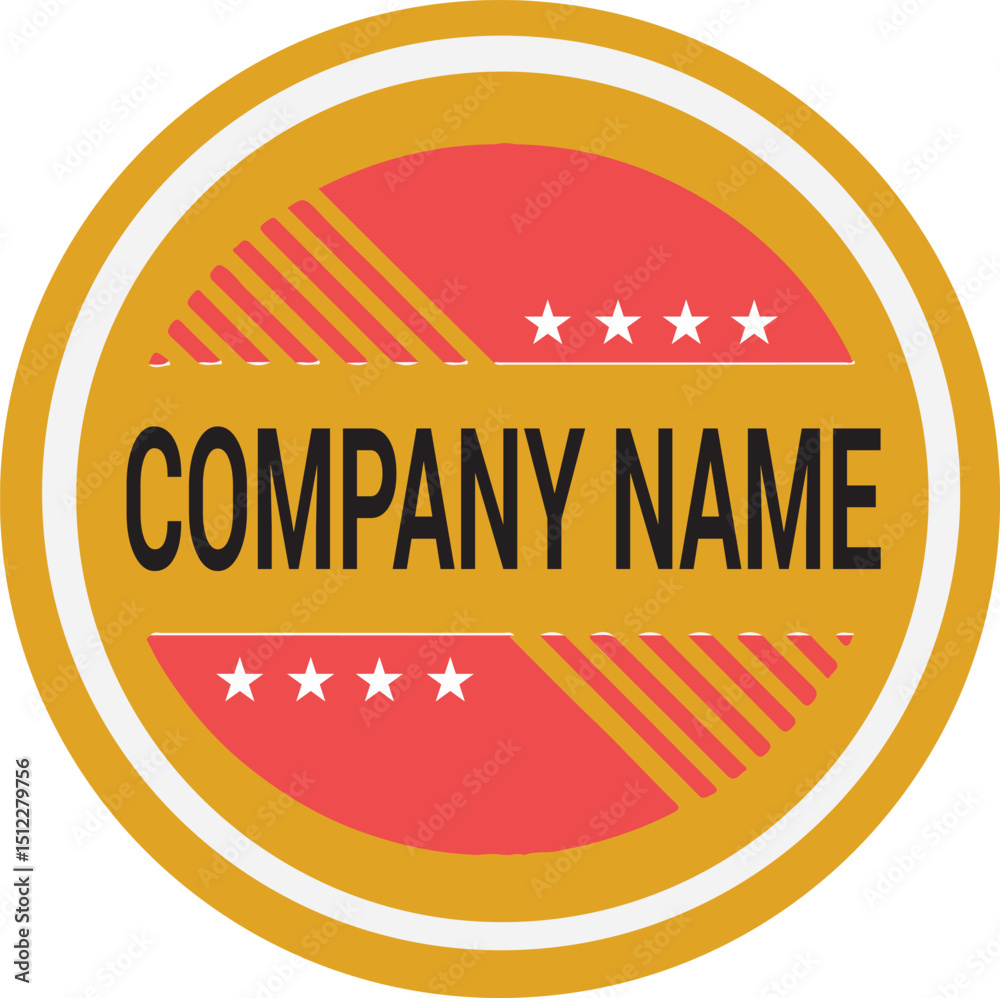 Vintage Badge Logo Template Editable Company Name Emblem Design Stock ...