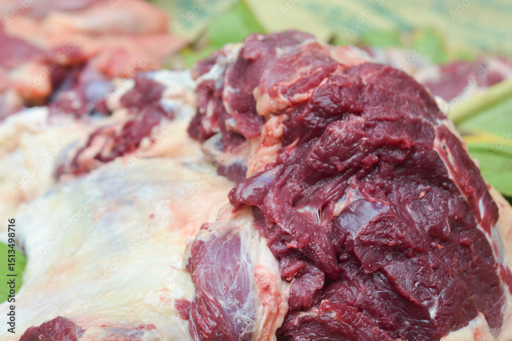 Medium cuts of beef, the best quality fire meat for steaks Stock Photo ...