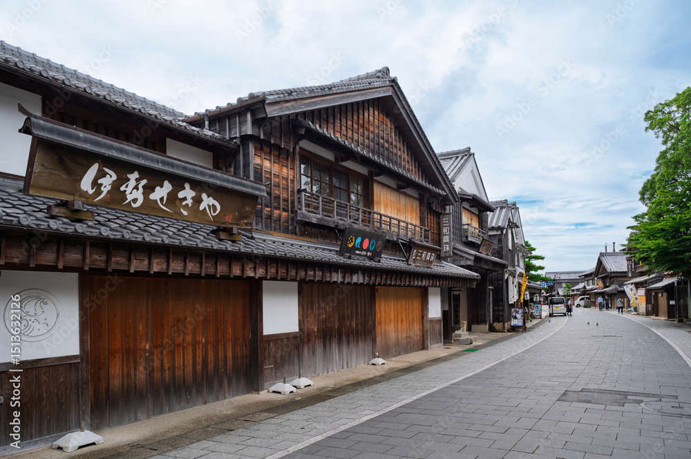 Foto de Stock Ise, Japan - July 12, 2024: Oharaimachi street is ...