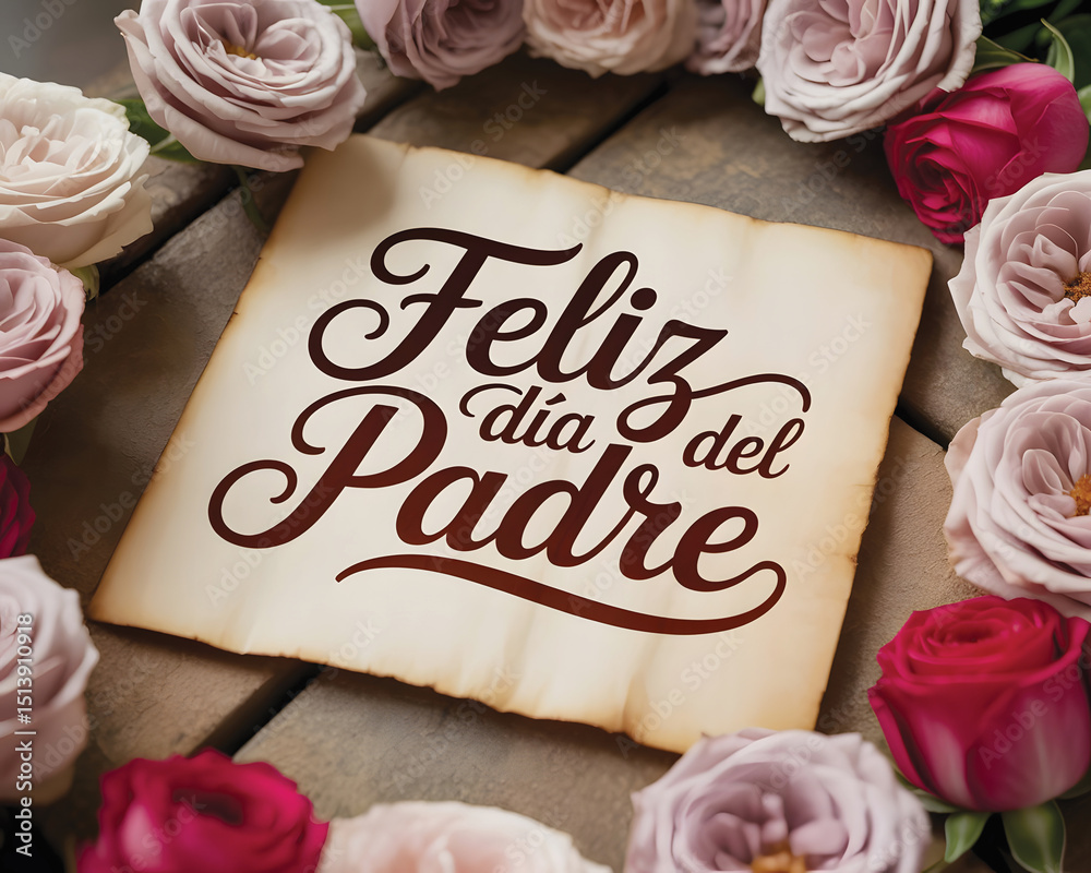 tarjeta de felicitación del del día del padre, con el texto feliz día ...