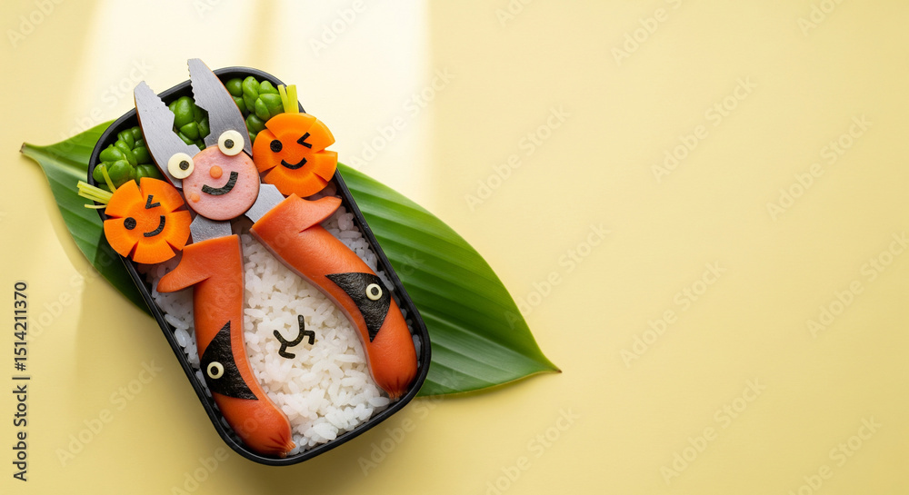Bento box with hot dogs and carrots arranged to look like a smiling ...